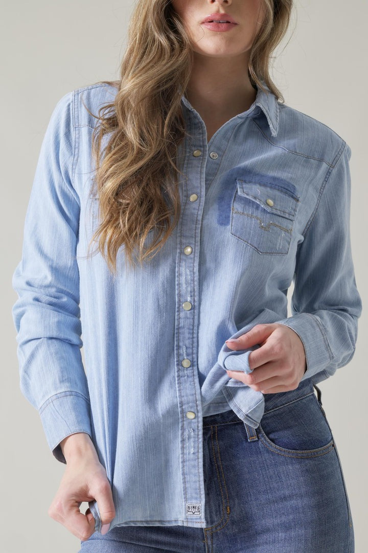 Kimes Ranch Denim Shirt Kaycee Denim – Haegles Western Wear